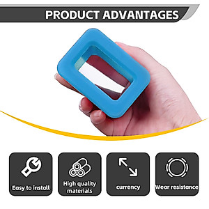 NTNEV 2PCS Seat Belt Buckle Holder, Silicone Seat Belt Buckle Booster, Keep the Seat Belt Buckle Upright and Stable, Raises Seat Belt Buckle for Easy Access, Car Accessories (Blue)