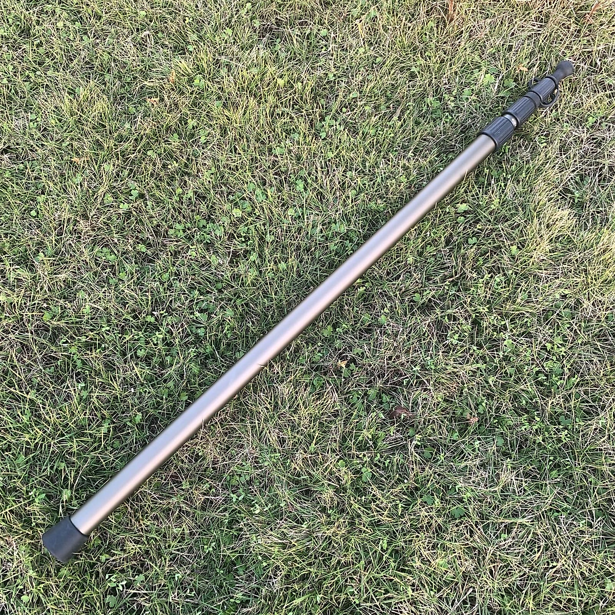 Azarxis Adjustable Tarp Poles Telescoping Aluminum Rods for Tent Fly and Tarps, Lightweight Replacement Tent Poles for Camping, Backpacking, Hiking (Black - Pack of 2)