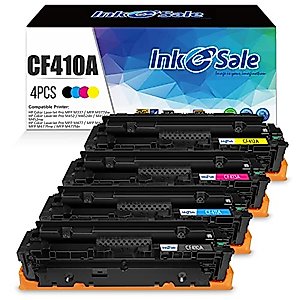 INK E-SALE Compatible Toner Cartridge Replacement for HP 410A 410X CF410A CF411A CF412A CF413A Toner 4PK Set for HP Color LaserJet Pro M452dn M452dw M452nw MFP M477fdw M477fnw M477fdn M377dw Printer