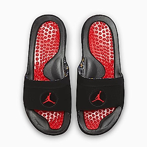 Nike Men's Jordan Hydro 8 Retro Slides, Black/Red/White/Maize, 10