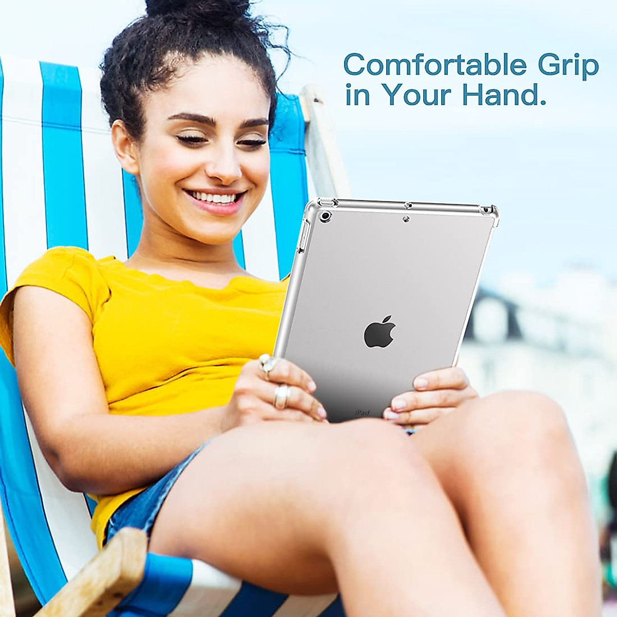 TiMOVO Case for New iPad 9th Generation 2021/8th Gen 2020/7th Gen 2019 (Compatible with Official Smart Cover) - Slim Translucent Frosted Back Shell Hard Case Fit iPad 10.2-inch - Clean Clear