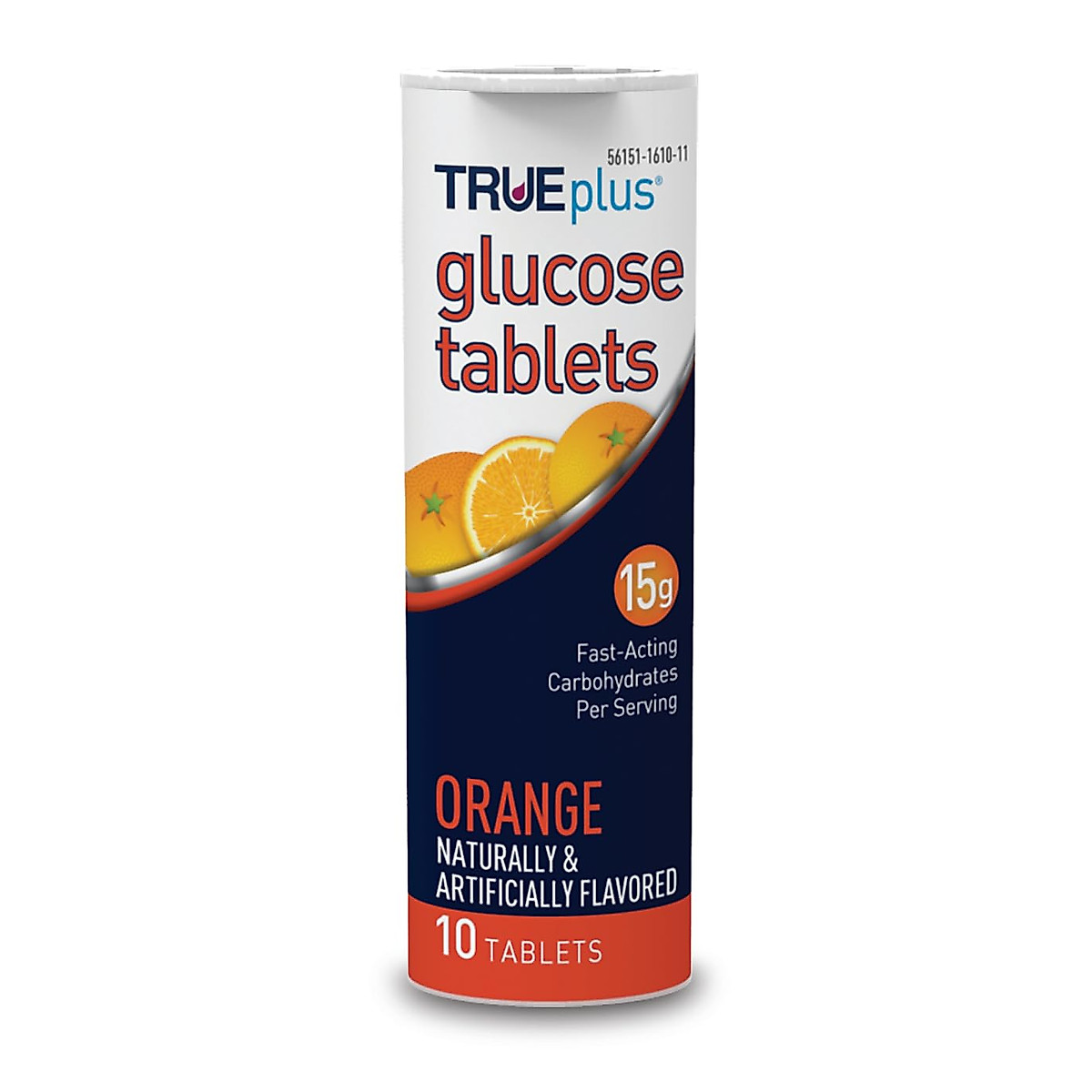 TRUEplus Glucose Tablets, Orange Flavor - 6X 10ct Tubes