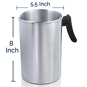 Aroparc Candle Making Pouring Pot 88oz, Large Double Boiler Wax Melting Pot, Dripless Pouring Pitcher Soy Wax Melter