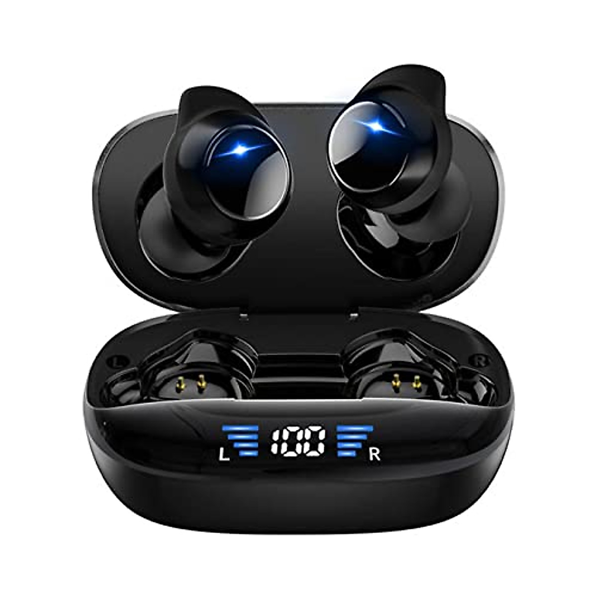 Wireless Earbuds, Bluetooth 5.3 Headset with Dual LED Display, in-Ear Bluetooth Earphones IP7 Waterproof Headphones for Sport,Workout,Gaming