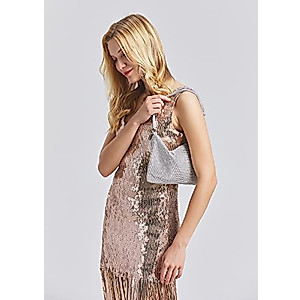 YIKOEE Glitter Rhinestone Purse Crystal Evening Clutch Bag