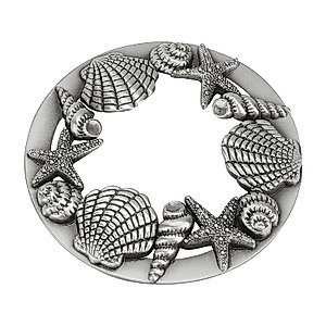 GORGECRAFT Candle Toppers Scented Candle Cover Jar Lids Shades Sleeves Gifts Shell Starfish Pattern Candle Accessories for Women - Help Candle Melt Evenly, Silver