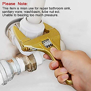 16-68mm Large Opening Adjustable Wrench, Lightweight Aluminum Alloy Short Handle Bathroom Wrench, Plumber Wrench Repair Tool for Washbasin, Tube, Nut Disassembly