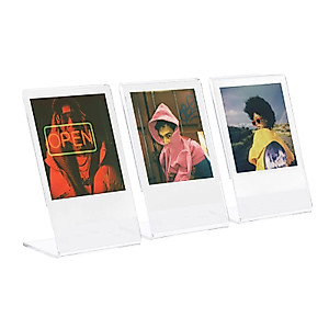Ngaantyun Acrylic Photo Frame for Fujifilm Instax Mini 99 12 11 9 8 40 7+ Evo Instant Camera Films for Polaroid Go Film Clear Plastic Picture Frames, Pack of 2pcs