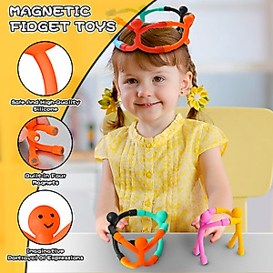 Magnetic Travel Toys for Toddler 5PCS, Easter Basket Stuffers Gift, Airplane Travel Activities Essential Fidget Toys for Kids Adult Fun Magnetic Men People Fridge Magnet for Toddler 1 2 3 4 5 Year Old