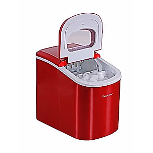Magic Chef 27-Lb. Portable Red Countertop Ice Maker, 27 lb