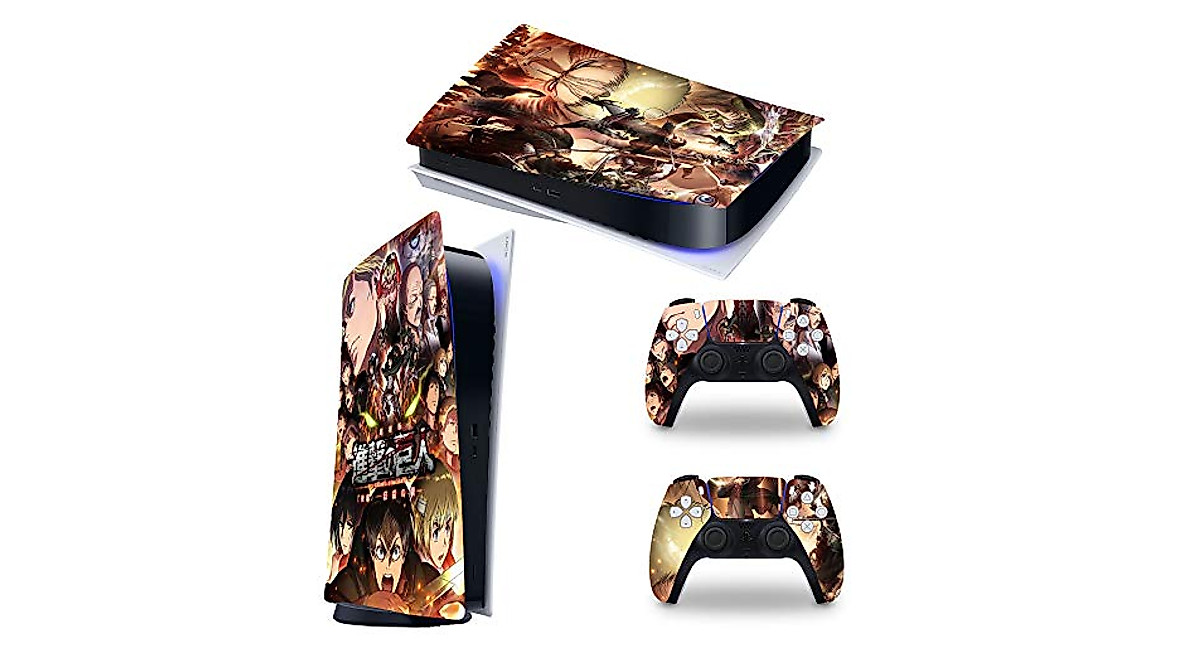 Giant People Attack PS5 Digital Edition Console and Controller Skin Set ...