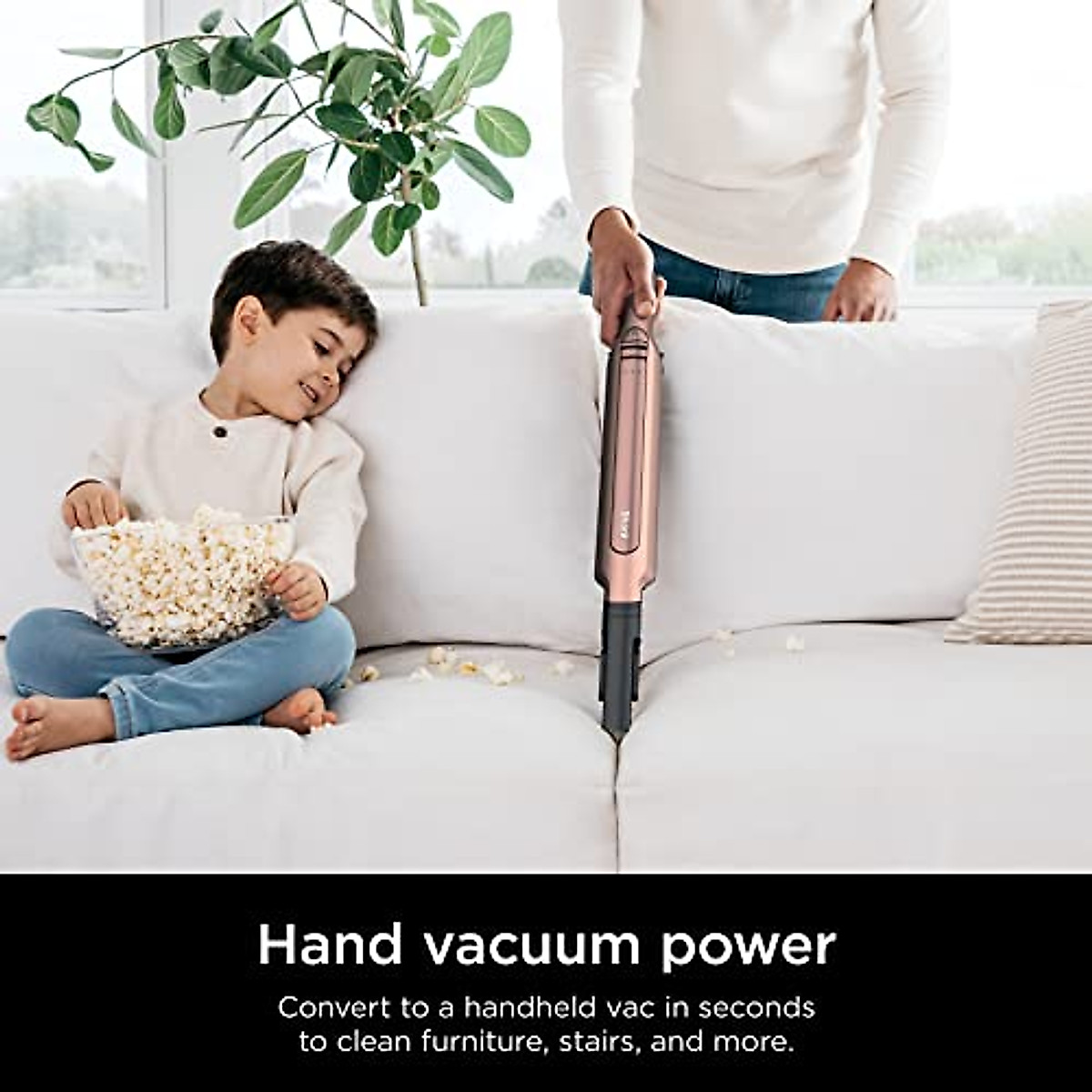 Shark WS642RG WANDVAC System Pet 3-in-1 Ultra-Lightweight Powerful Cordless Stick & Handheld Vacuum Combo with Charging Dock, Duster Crevice Tool & Pet Multi-Tool, Rose Gold