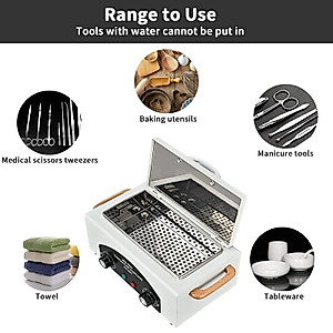 High Temperature Metal Tool Cleaning Box, 110V 300W 1.5L with Timer Manicure Pedicure SPA Salon Barber Equipment for Sundry Beauty Hair Nail Metal Tools with Handle