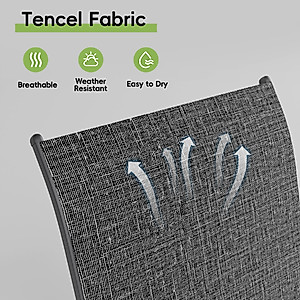 Redpick Patio Chairs Set of 6, Outdoor Dining Chairs Stackable for All Weather, Breathable Metal Modern Outside Furniture Chair for Pool Side, Garden, Backyard Deck, Dark Grey