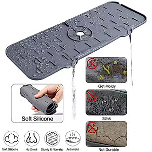 Kitchen Guard Silicone Sink Faucet Mat,Silicone Sink Splash Guard, Sink Splash Guard Behind Faucet, Kitchen Sink Accessories, Kitchen Gadgets for Kitchen1