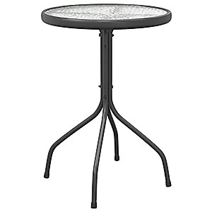 WFAUIBR Dining Set 3 Piece Patio ，Conversation Sets with Coffee Table ，for Portico, Backyard, Balcony, Pool Side, Garden, Living Room，Black/A