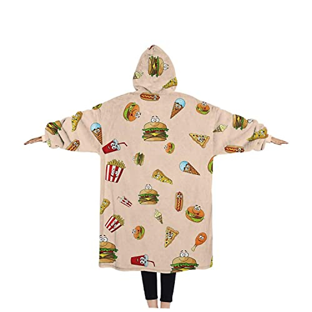 Queen Hero Oversized Wearable Blanket Hoodie for Adult,Super Warm Comfortable Sherpa Fleece Sweatshirts Thick