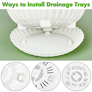 Hanging Planters, 5 Pcs 11" Hanging Pots, White Hanging Flower Pots, Hanging Plant Pots Baskets for Plants with Drainage Trays, Hanging Chains and Ceiling Hooks, Come with Free Garden Tools Set