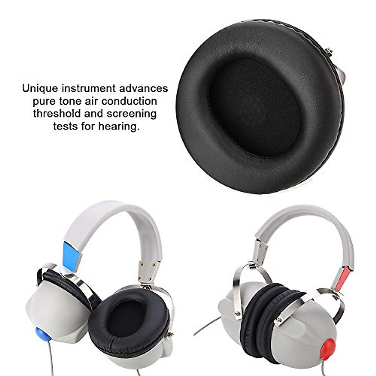 Focket Audiometer Headphone, Professional High-Sensitivity 3dB Audiometric Hearing Screening Headphone Air Conduction Audiometer Intelligent Hearing Tester, Easy to Use for School and Hospital
