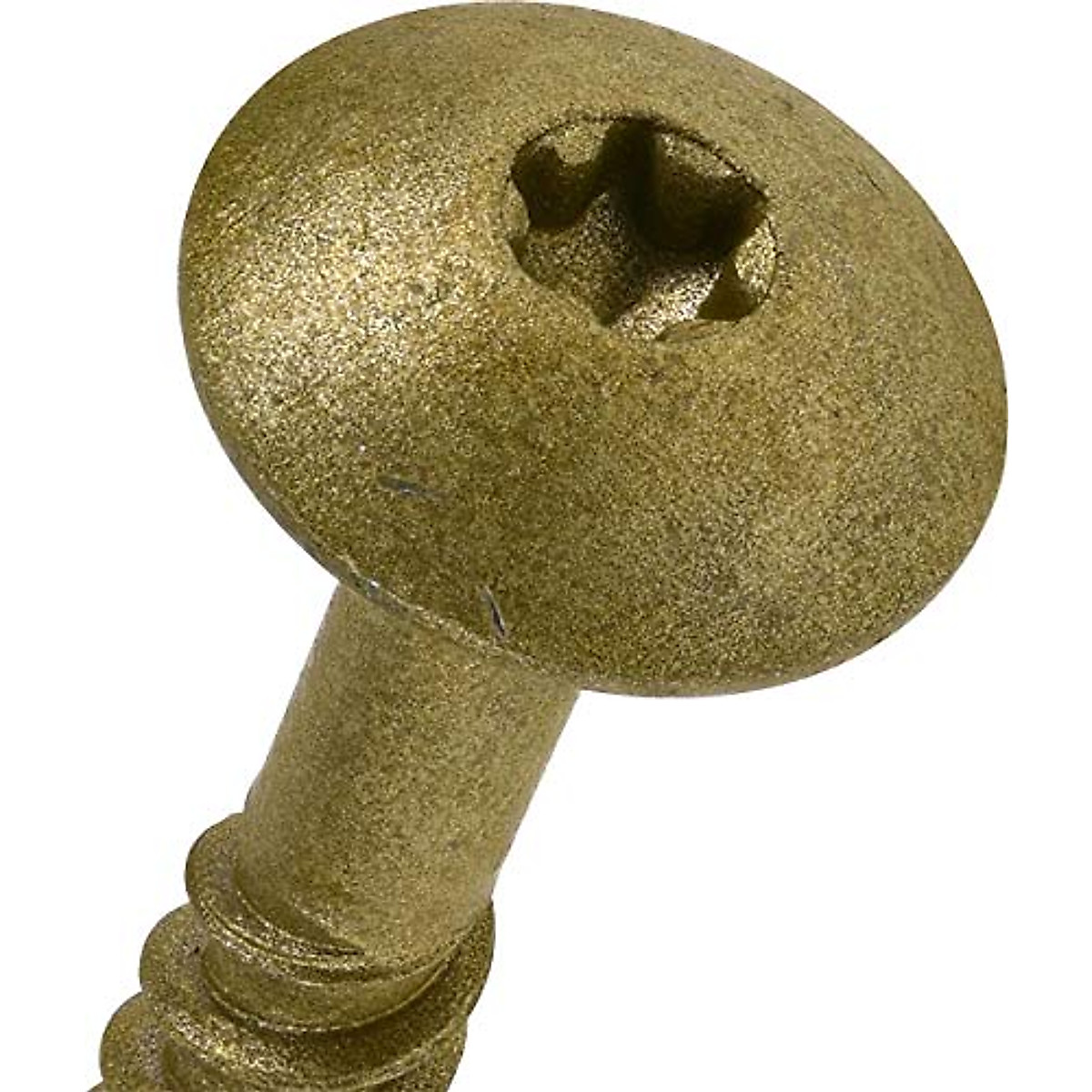 Power Pro 47866 Lag Screws, 1/4" x 1-1/2", Star Drive Construction Lag Screws, Rust Resistant, Ceramic Coated Bronze, 1lb Box, 75 pcs