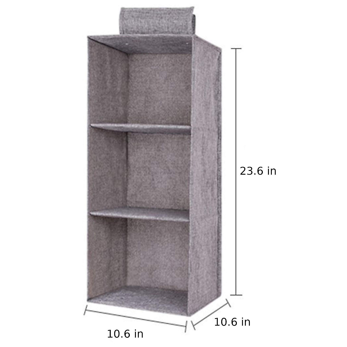 Japarismo Hat Rack Organizer Dust Shield Storage Shelf Hanging Baseball Cap Keep Holder for Closet Clothing and Accessories Shelves (Natural Gray, 3 Shelves 10.6W×10.6D×23.6H)