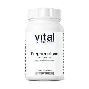 Vital Nutrients - Pregnenolone - Supports Mood, Memory and Immune Function - 60 Vegetarian Capsules per Bottle - 10 mg