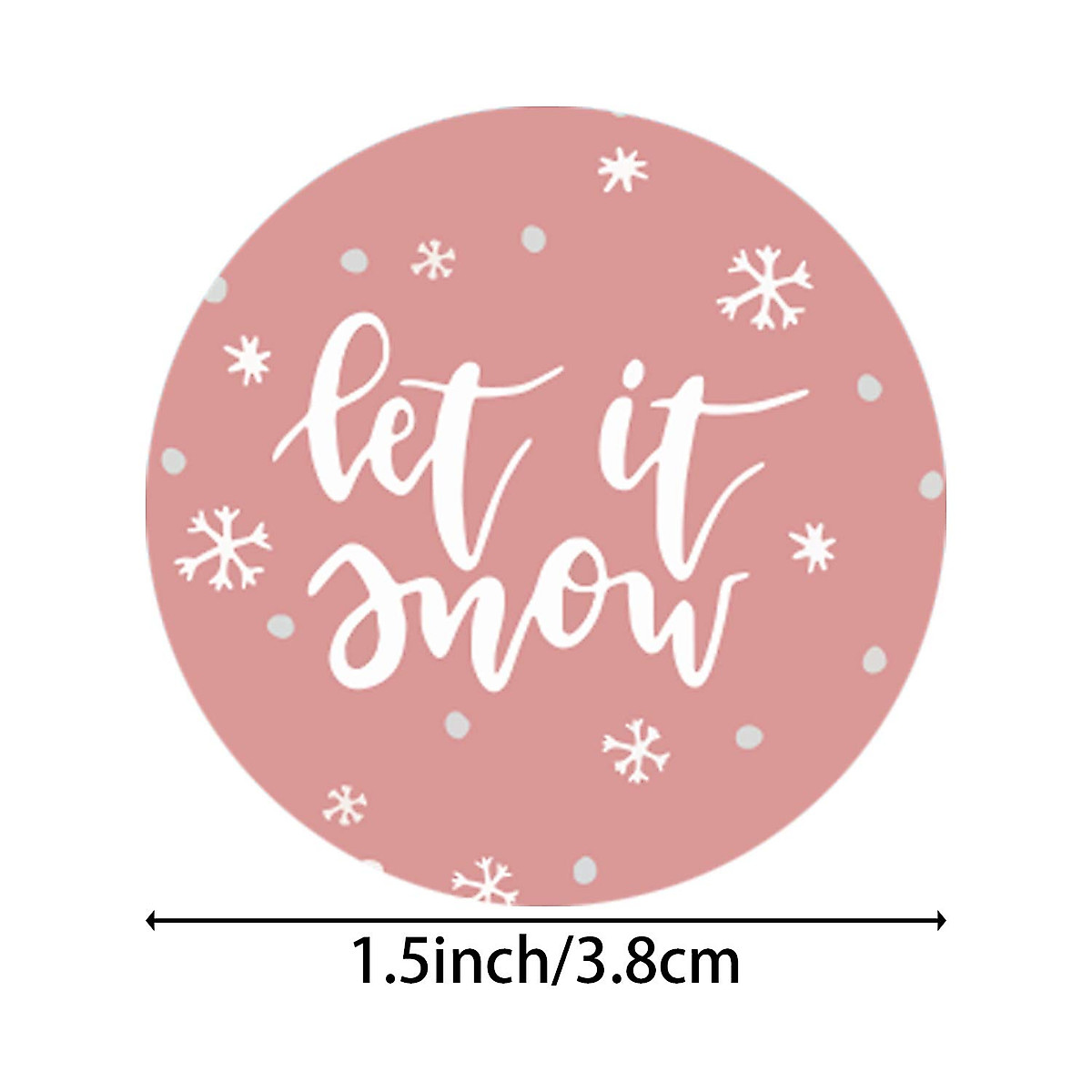 500PCS Merry Christmas Stickers Holiday Stickers Labels Roll 1.5 Inch Round Adhesive Xmas Decorative Sealing Stickers for Cards Gift Envelopes Boxes