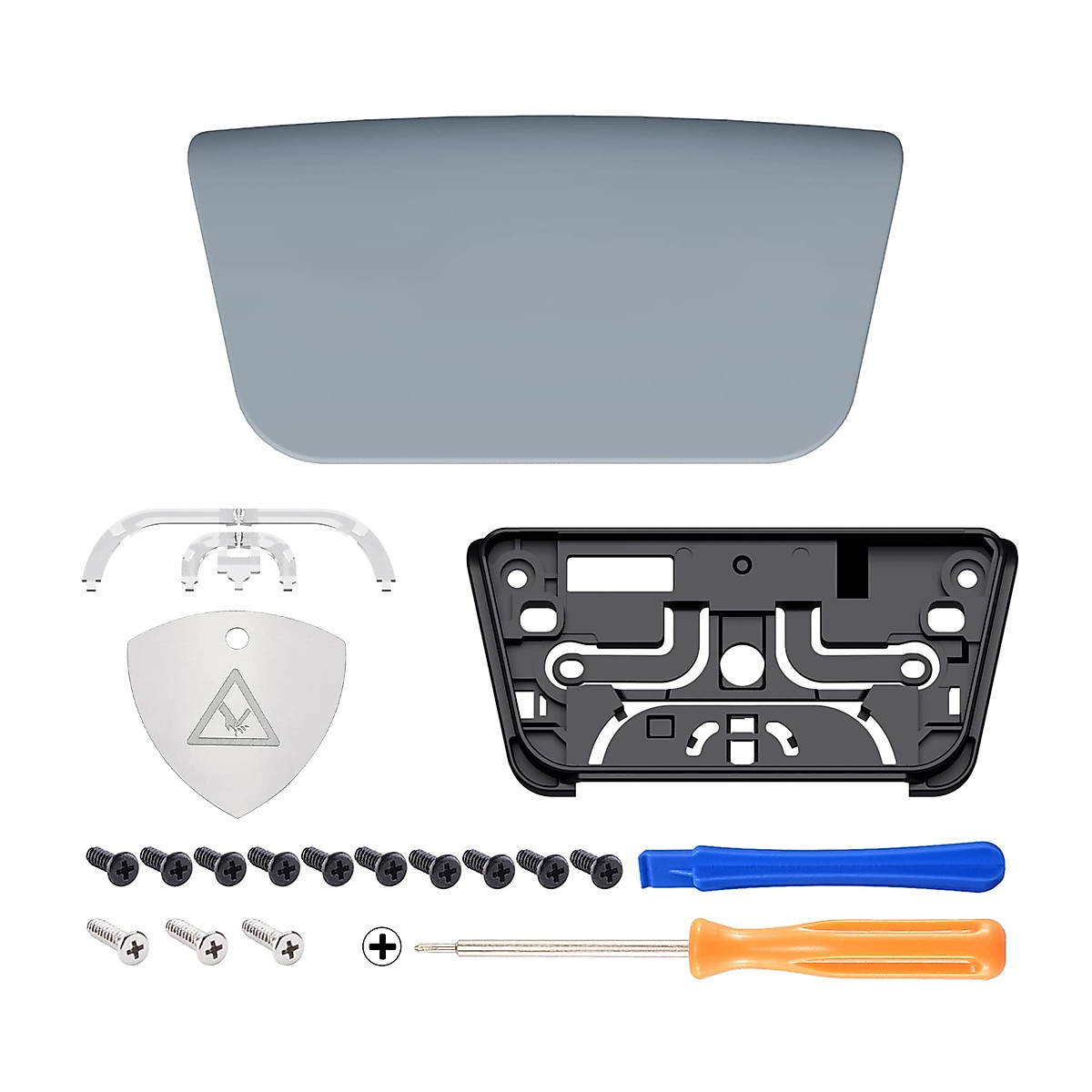 eXtremeRate New Hope Gray Replacement Touchpad Cover Compatible with ps5 Controller BDM-010 BDM-020 BDM-030 BDM-040 BDM-050, Custom Part Touch Pad Compatible with ps5 Controller - Without Controller