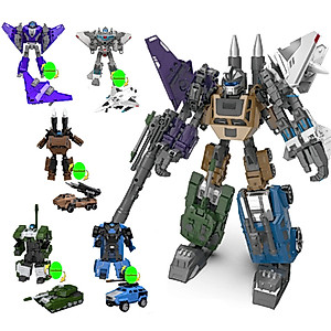 Tiydiygo Alloy Military Model Transformer Toy, Small Military Aircraft Fighter Tank Model Deformation Robot Action Figures Toy for Kids Boys Girls (Transformer Missile Vehicle Model)