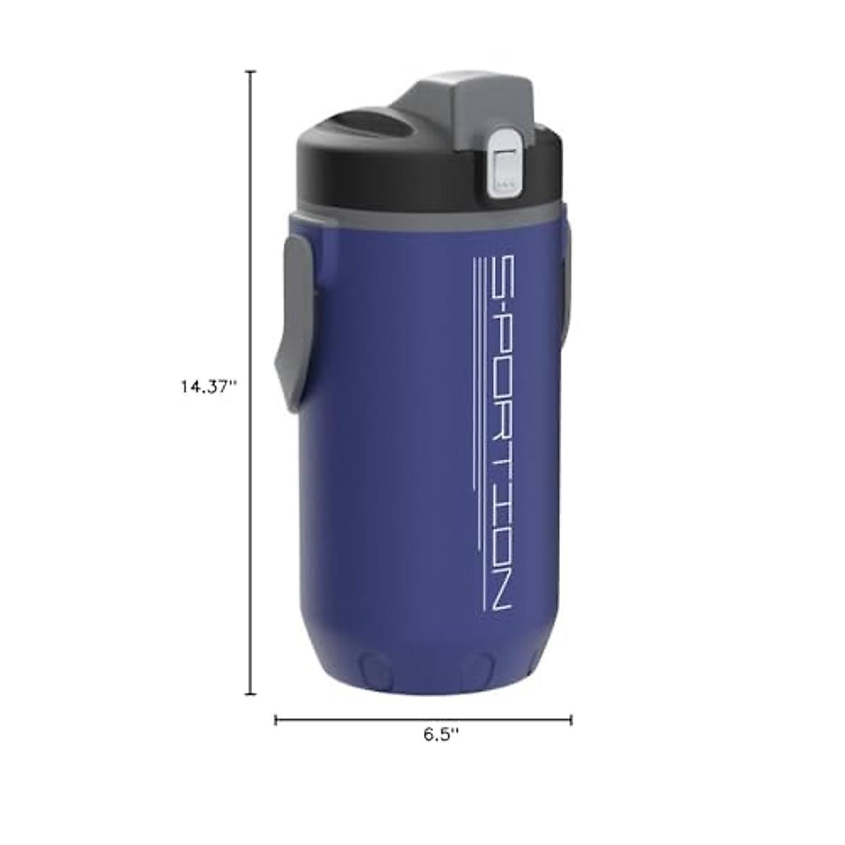 Pearl Metal D-2769 D-2769 Water Bottle, Made in Japan, 0.6 gal (2.0 L), Direct Drinking Sports Bottle, One-Touch Loader, Jug