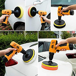 6 Inch Buffing and Polishing Pad Kit 11 PCS with Drill Adapter