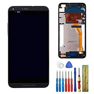 Melphyreal LCD Touch Screen Compatible with HTC Desire 816 D816 Replacement Display Assembly Black with Frame+ Tools