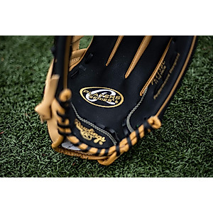 Rawlings | PLAYERS Series T-Ball & Youth Baseball Glove | Right Hand Throw | 11.5" | Camel/Black