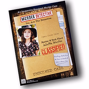 Detective Murder Unsolved Murder Mystery Game - Murder @ Park Place - Unsolved Murder Mystery Cold Case Files Game