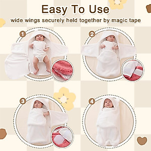 AiWMGL Baby Winter Fleece Swaddle Blanket 0-3 Months Boys Girls Warm Adjustable Newborn Swaddling Wrap Soft Plush Sleeping Sacks