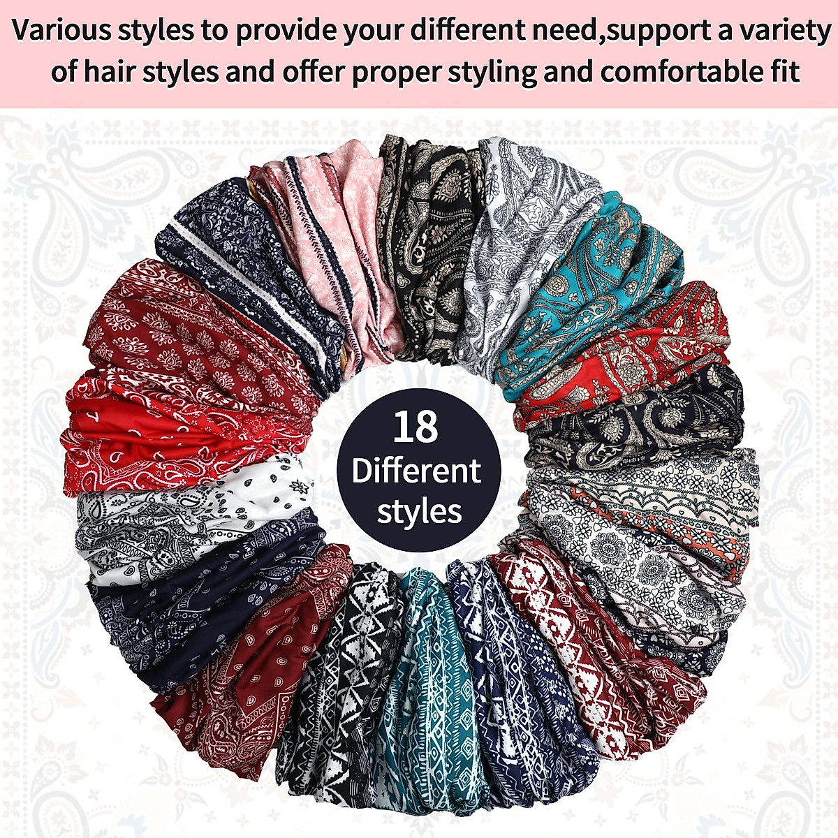 Syhood 18 Pieces Thin Knit Slouchy Cap Hip-Hop Sleep Cap Stretchy Baggy Beanie Hat Dwarf Hat for Women Men, 18 Colors (Retro Style)