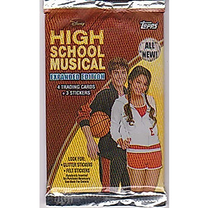 Topps High School Musical Expanded Edition Trading Card Pack (4 Cards/+3 Stickers) 2008
