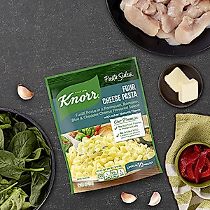 Knorr Pasta Sides For Delicious Quick Pasta Side Dishes Four Cheese Pasta No Artificial Flavors, No Preservatives, No Added Msg 4.1 oz, Pack of 8