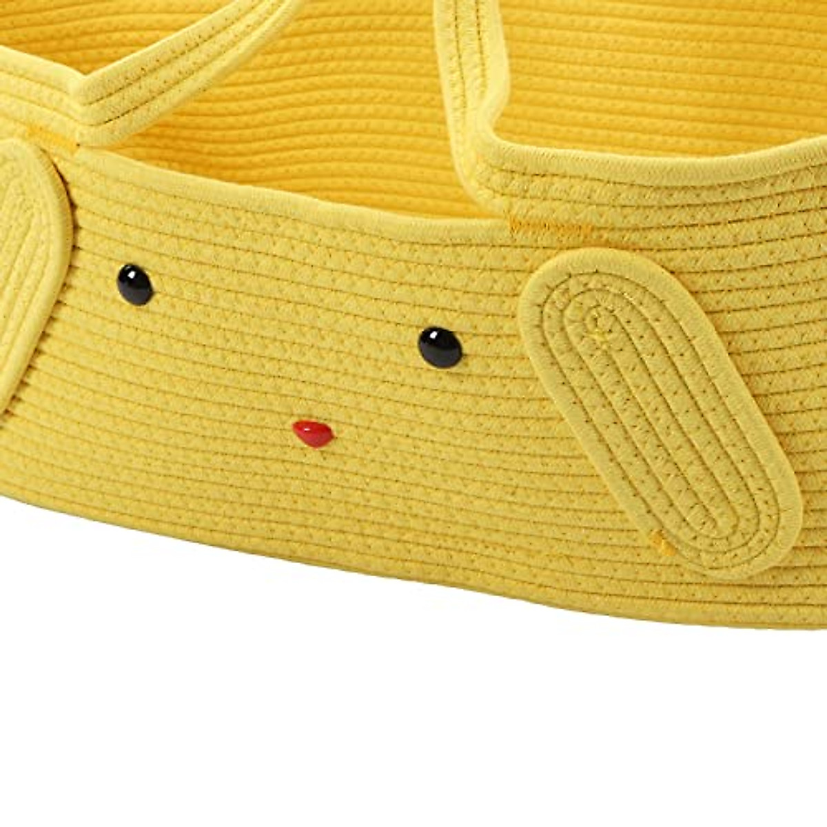 Baby Changing Basket Foldable Baby Carrier Basket Baby Carrier Basket Cartoon Portable Foldable Sleeping Basket Cotton Newborn Sleeper Basket Baby Sleeping Carry Basket (Yellow)