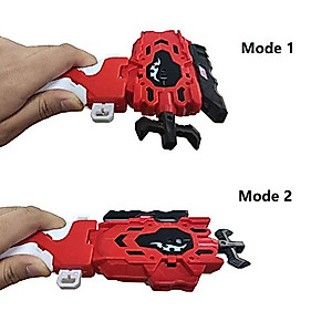 Battling String Launcher and Grip, Gyro Burst Starter String Launcher, Strong Spining Top Toys Accessories Support Left and Right Rotation - Red