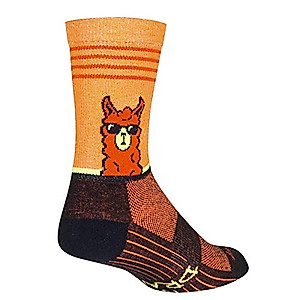 SockGuy Crew 6in No Drama Llama Cycling/Running Socks (No Drama Llama - S/M)