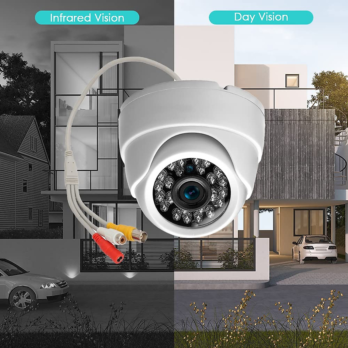 Vanxse® CCTV 24ir Leds 1/3 CCD 800tvl Indoor Dome Audio Camera D/n Security Surveillance Camera
