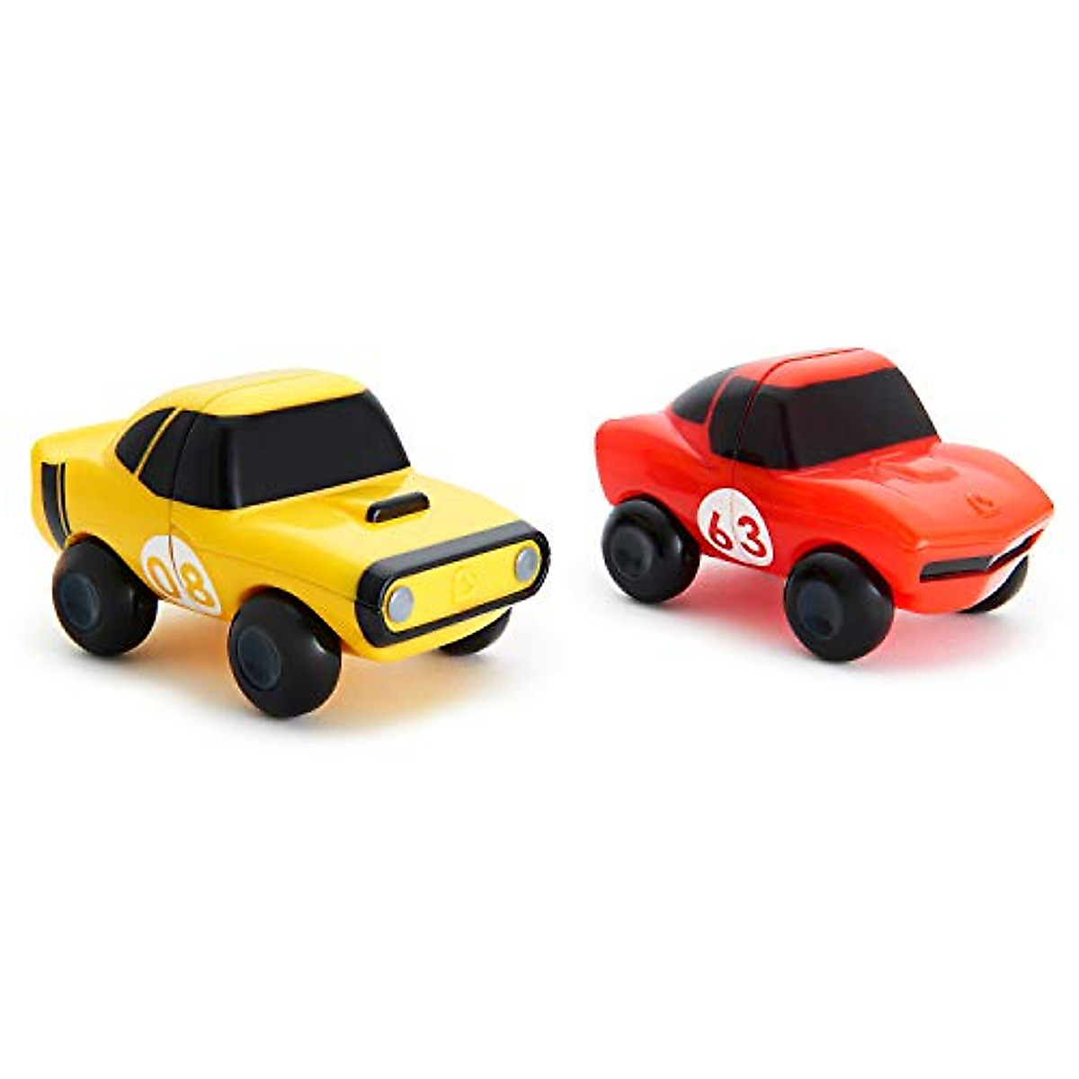 Munchkin® Magnet Motors™ Mix and Match Cars Toddler Bath Toy, 2 Pack, Red/Yellow