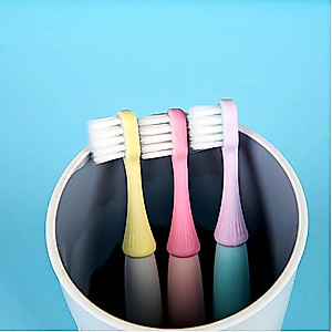 newrichbee 6 Packs Kids Toothbrush,Lovely Little Mushroom Extra Soft Bristles Toddler Toothbrush for 1-3Years Old (Pink& Yellow &Blue)