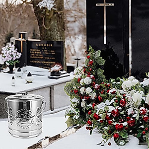 1Set Stainless Steel Burn Barrel Metal Incinerator Can with Burning Tong Garden Furnace for Wood Rubbish Leaves Burning Silver OBDT29LWFP1519CVV1464ZH 24X20X20CM