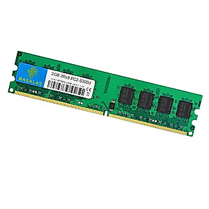 Rasalas DDR2 800 PC2-6400 DDR2 4GB Kit (2x2GB) DDR2-800 Udimm Ram Desktop PC2-6400U 2RX8 1.8V CL6 240 Pin Non-ECC Unbuffered Desktop RAM Memory Modules