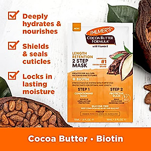 Palmer's Cocoa Butter & Biotin Length Retention 2-Step Hair Mask, 1 Ounce