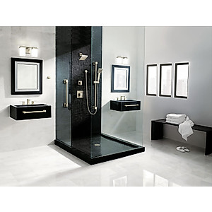 Moen 90 Degree Chrome Modern Eco-Performance Handshower Handheld Shower with 30-Inch Slide Bar and 69-Inch Metal Hose, S3879EP