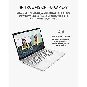 HP 17 inch Laptop with Backlit Keyboard, Intel Core i7-1165G7 Processor, Intel Iris Xe Graphics, 17.3 inch FHD Display, Backlit Keyboard, Fingerprint Reader, HDMI, Windows 11 Home(32GB RAM | 1TB SSD)
