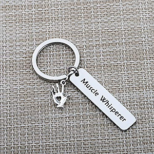 ENSIANTH Massage Therapist Gift Muscle Whisperer With Healing Hand Charm Keychain Gift For Licensed Massage Therapist (Massage Therapist Keychain)
